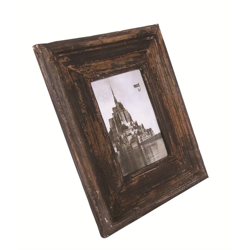 Wood Photo Frame 5x7 -Distressed Brown