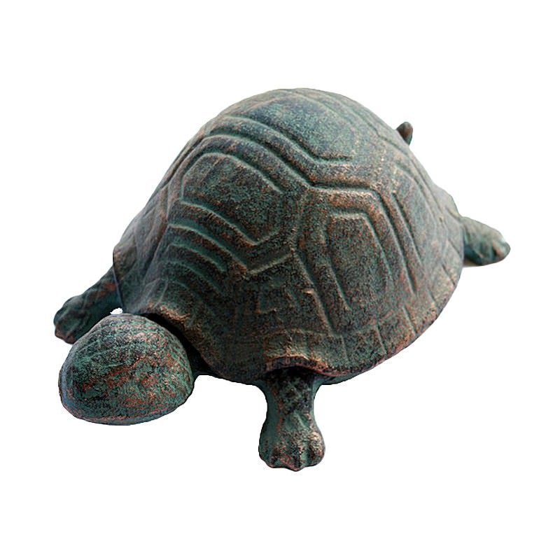 Turtle Large Cast Iron Key Hider - Antique Rust