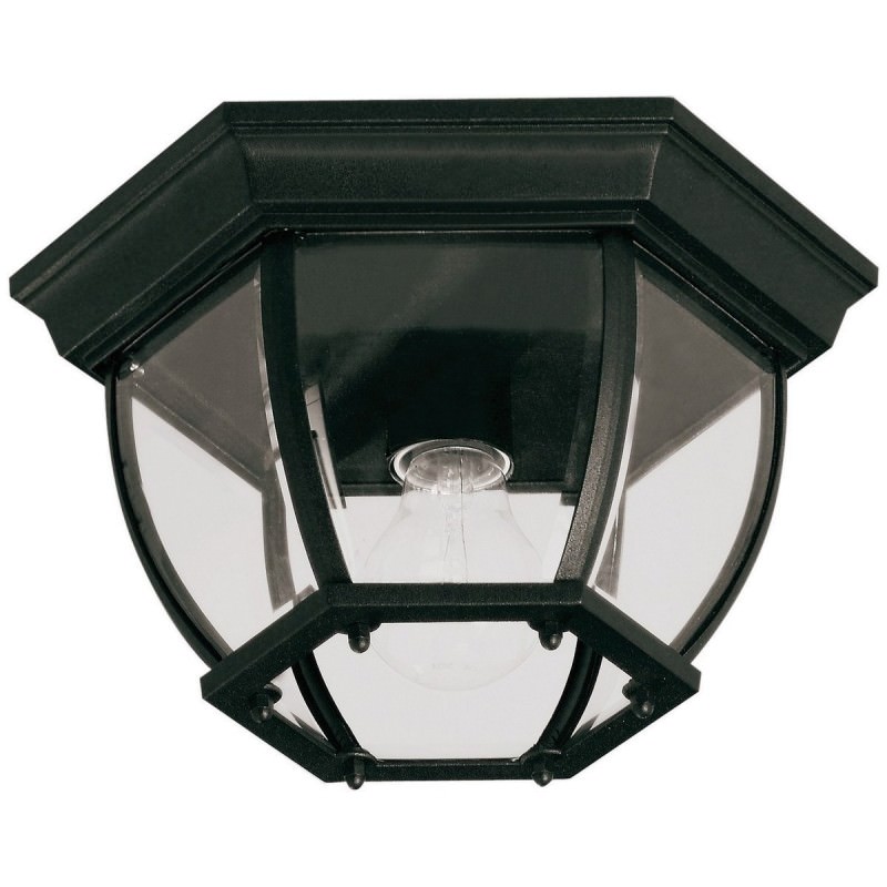 Dakota IP44 DIY Exterior Batten Fix Ceiling Light,Black