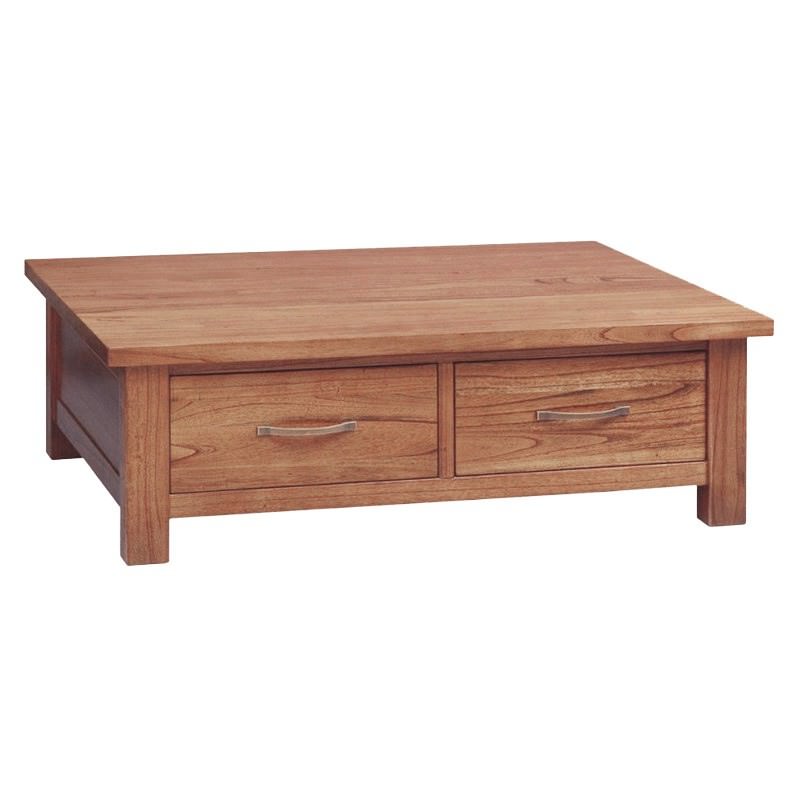 Cooper Solid Mountain Ash Timber 120cm Coffee Table with Drawers