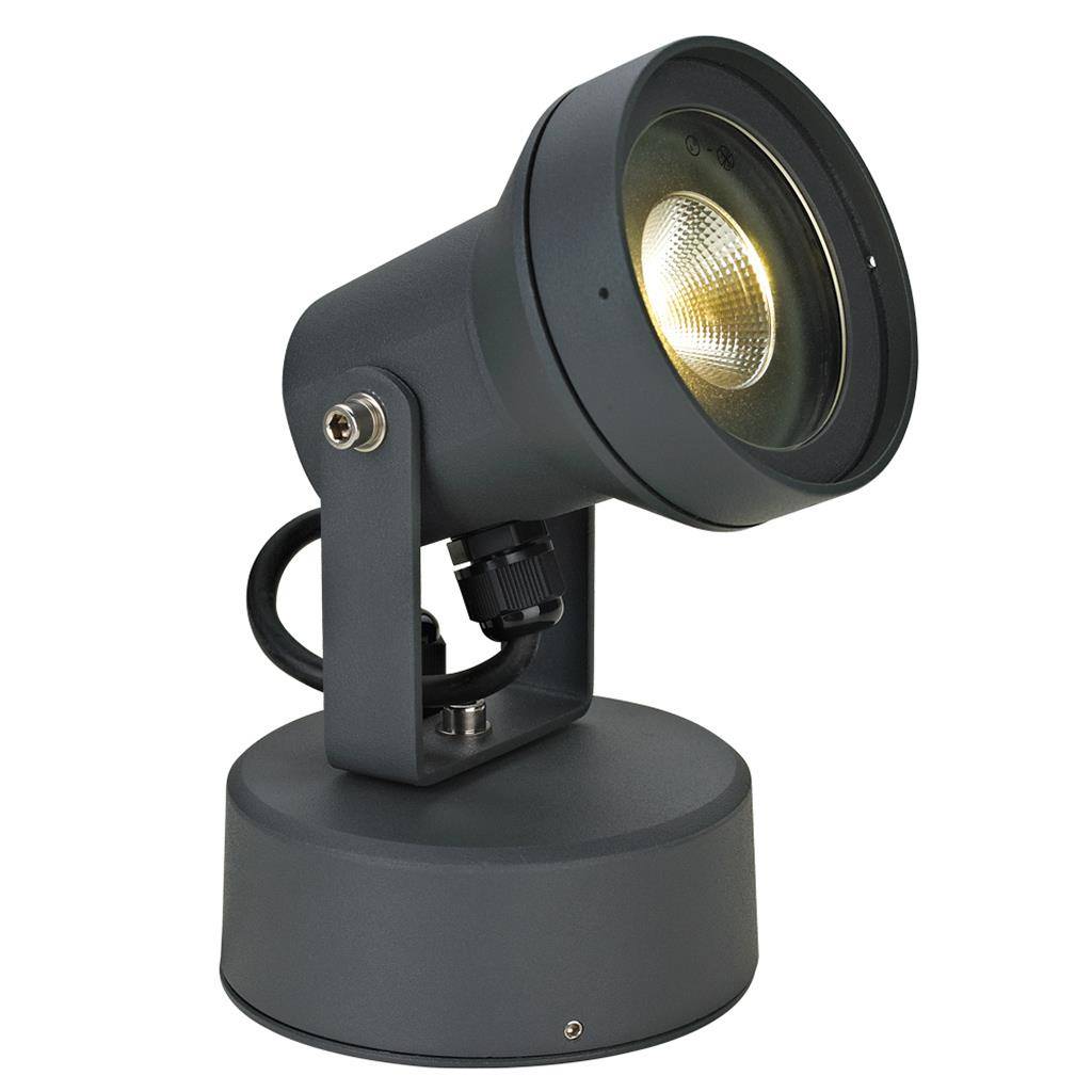 Vision IP54 Exterior LED Spotlight, 9W, 5000K, Dark Grey