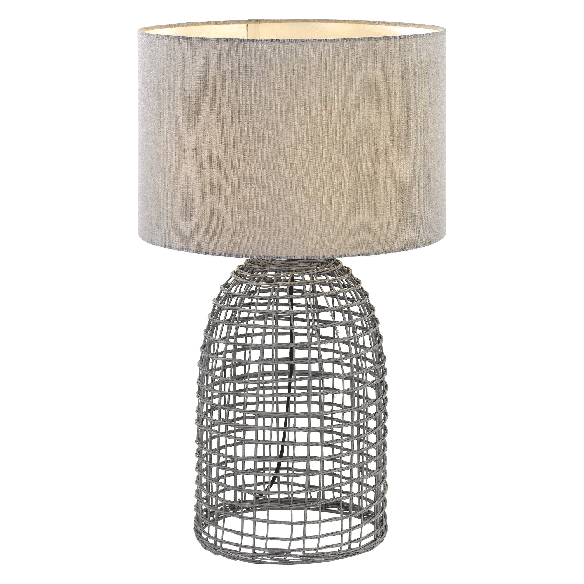 Bayz Rattan Base Table Lamp, large, Grey