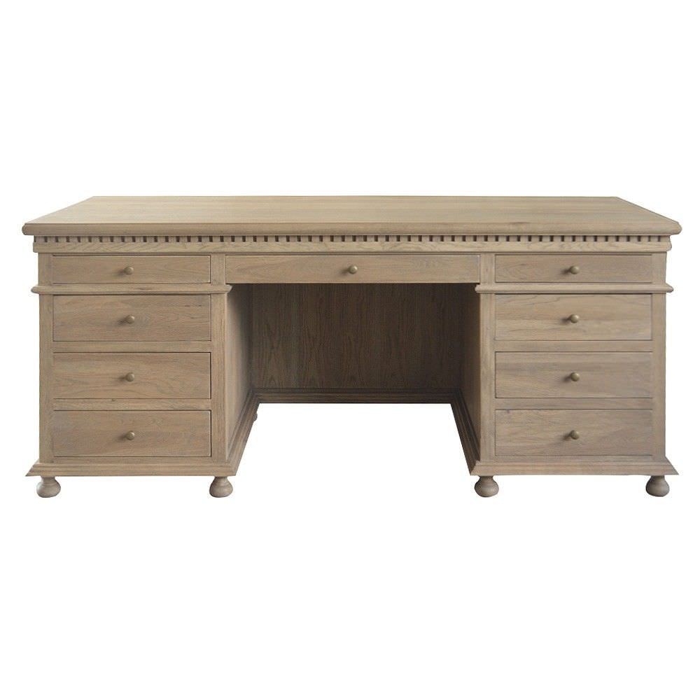St. James Oak Timber Exclusive Desk, Weathered Oak