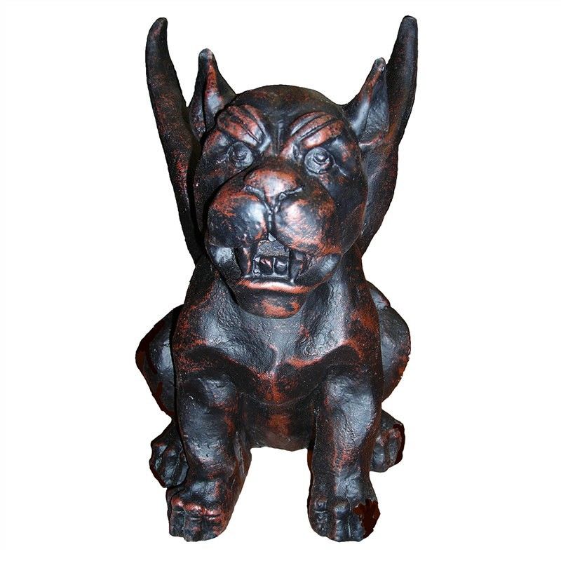 Beast Face Gargoyle Cast Iron Statue