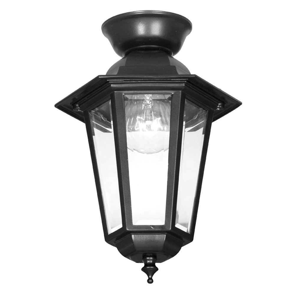 Tilbury IP44 Exterior DIY Batten Fix Ceiling Light, Black