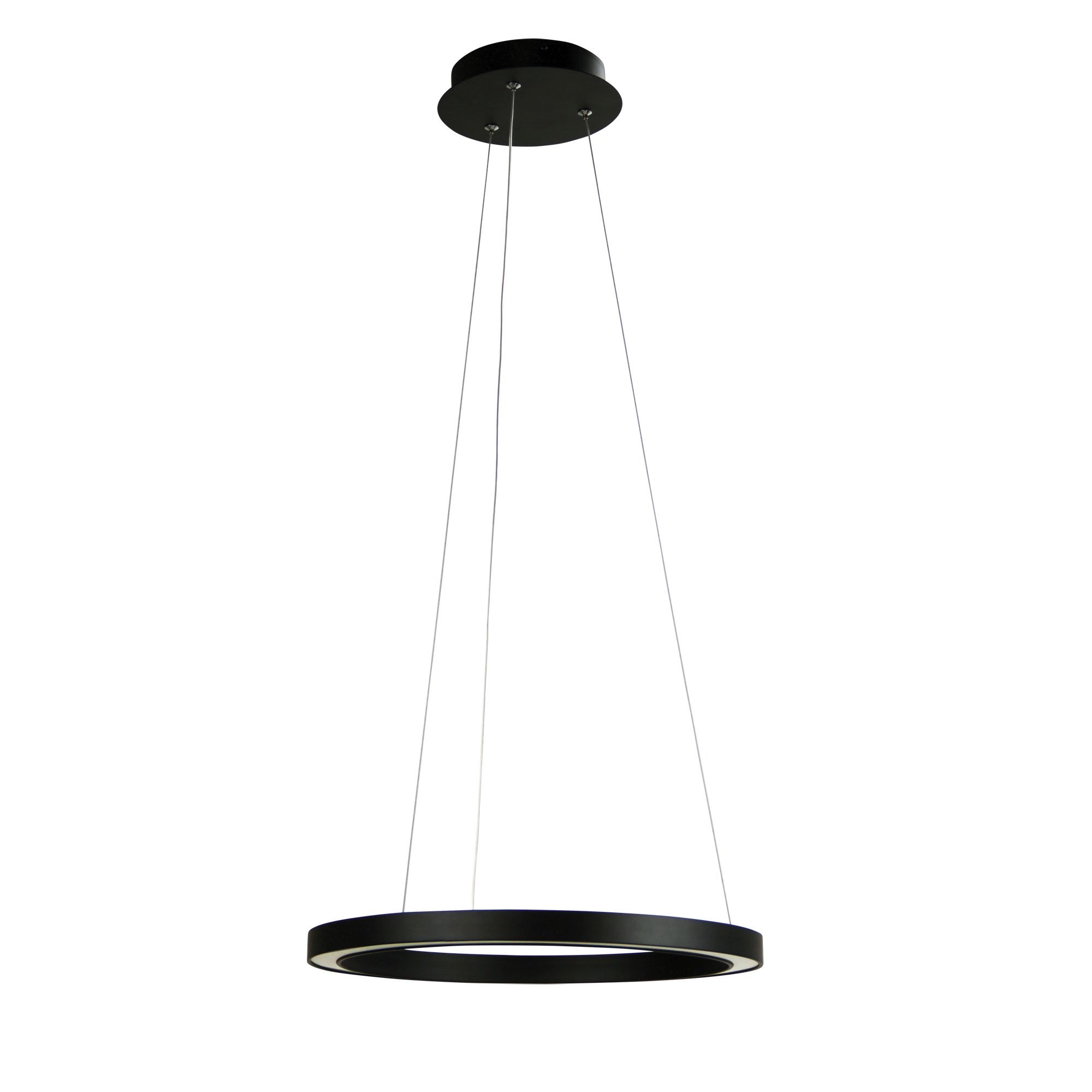 Nimbus LED Halo Ring Pendant Light, 40cm, Black