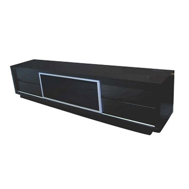 WD-205 240cm TV Unit in Gloss Black MDF